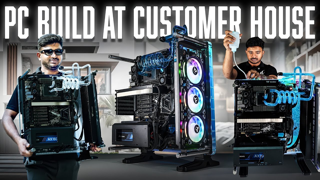 Custom Liquid Loop PC Build at Customer’s House 💧🔥 | Ultimate Water ...