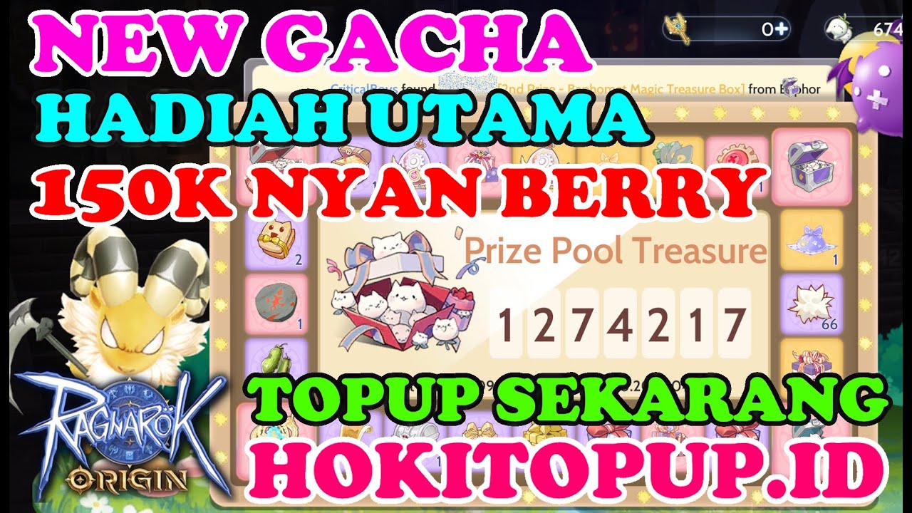 NEW GACHA BERHADIAH 150K NYANBERRY TOPUP DI HOKITOPUP.ID Ragnarok ...