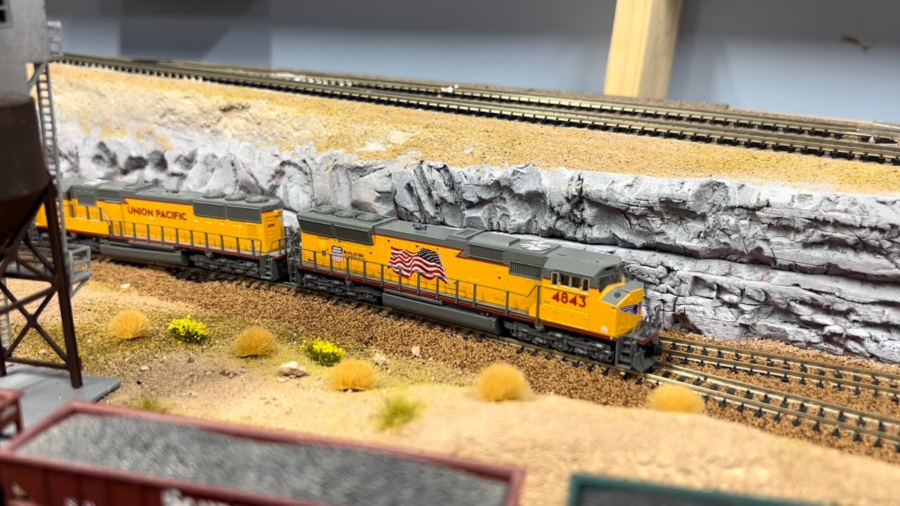 Union Pacific and Santa Fe Railroad Layout Update July 2023 - YouTube