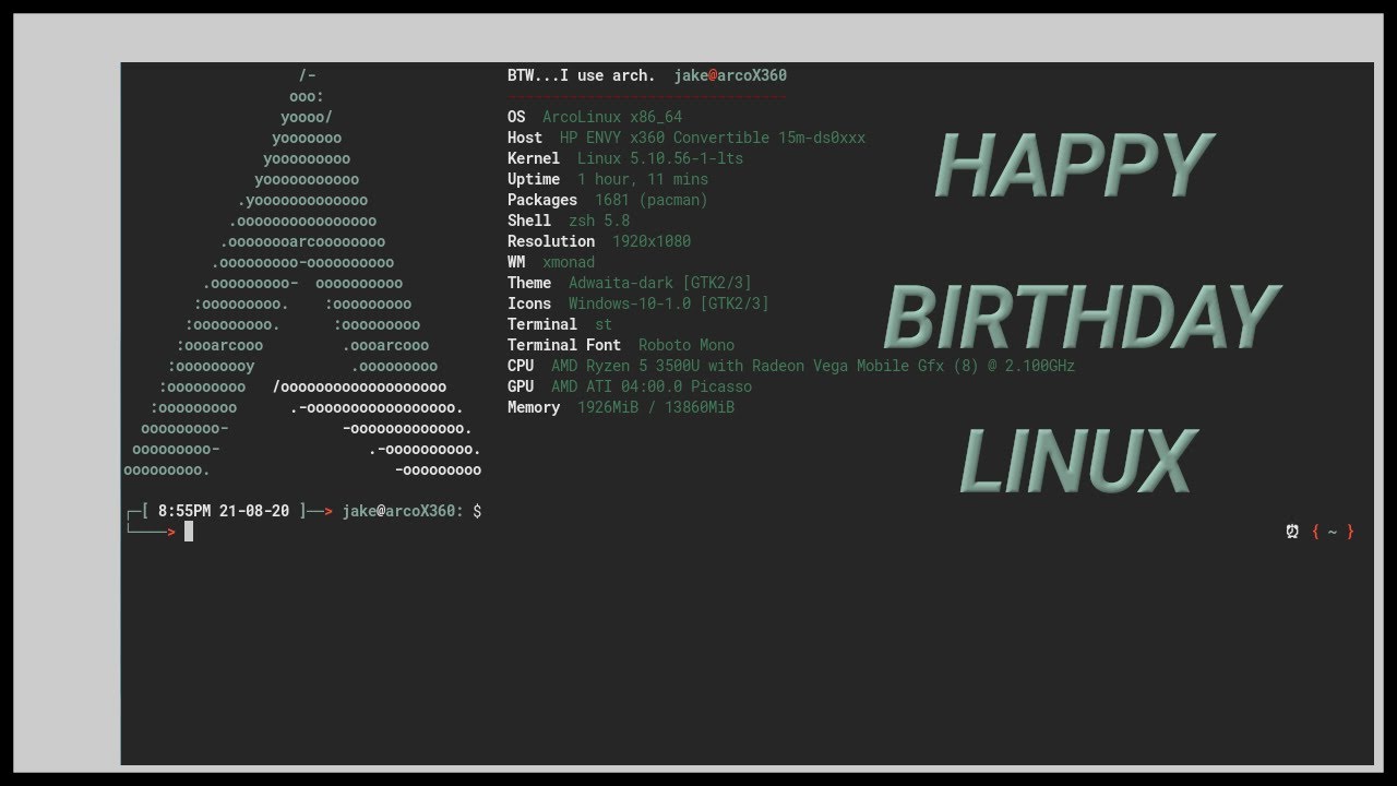 Happy birthday Linux! - YouTube