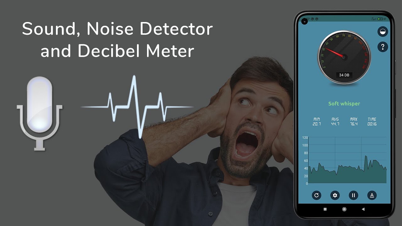 Detect surrounding noise, Sound and Voice with Noise Detector(Sound ...