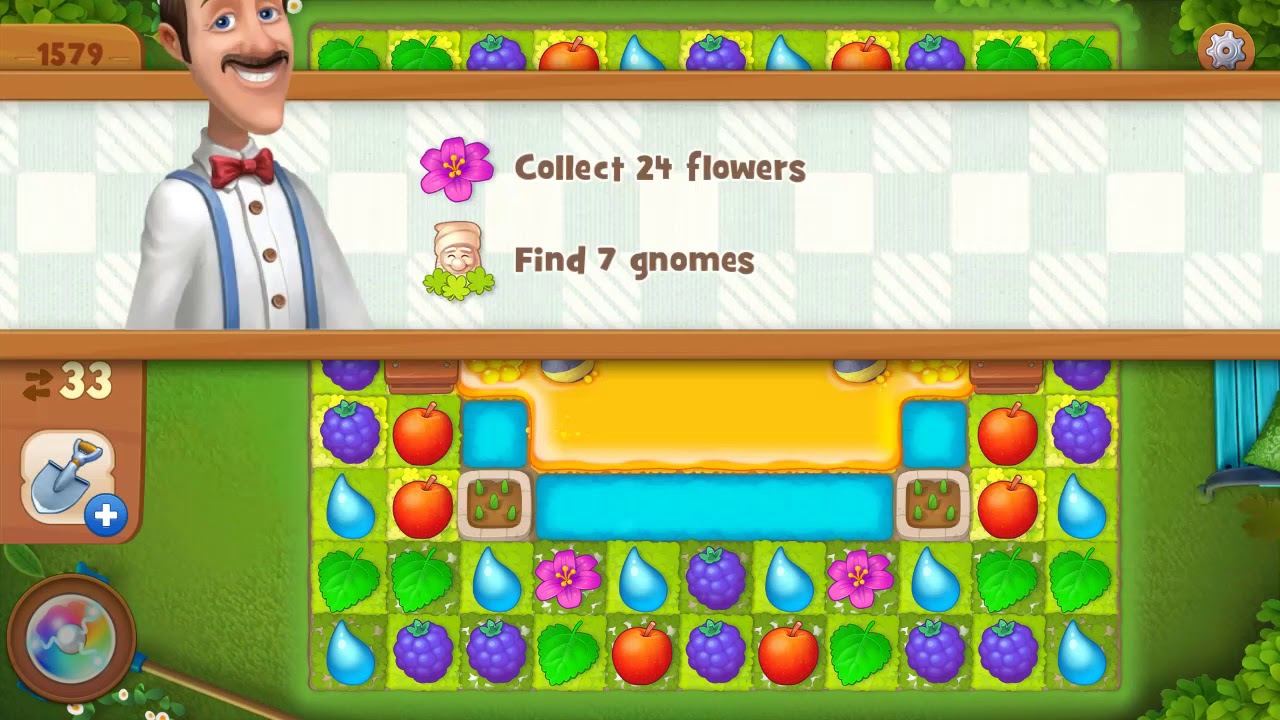 Gardenscapes level 1579 - YouTube