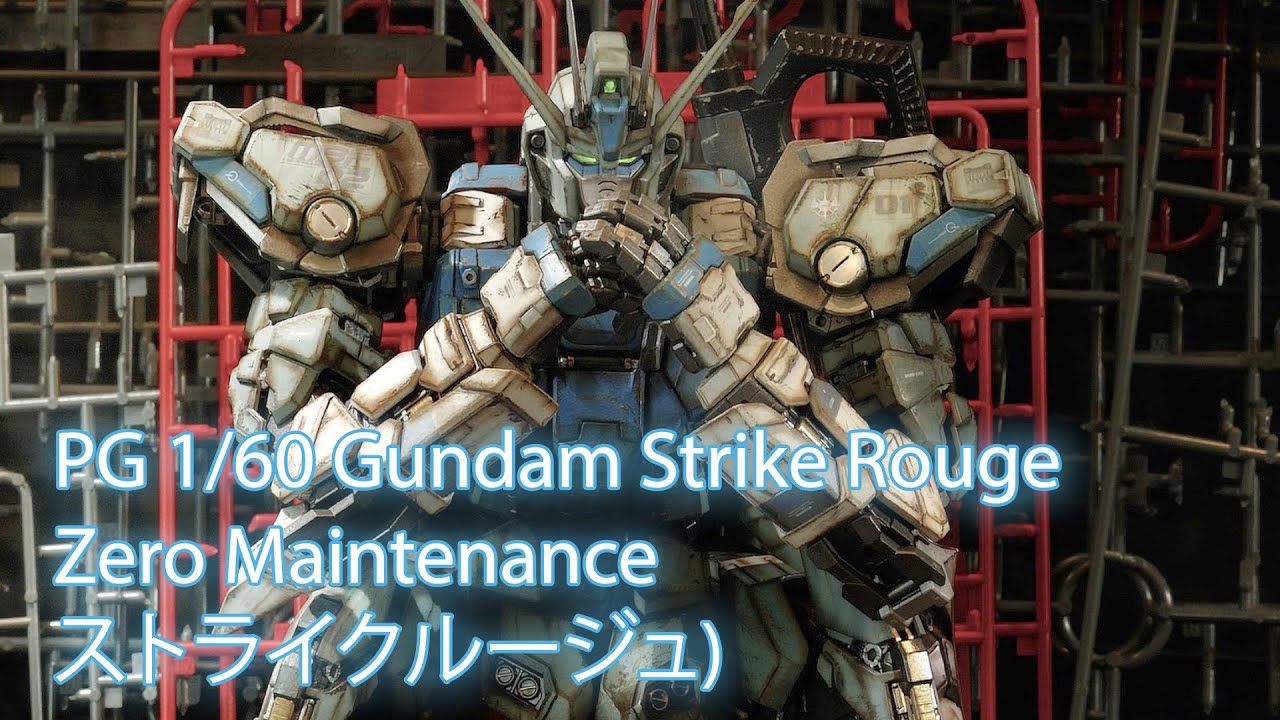PG 1/60 Gundam Strike Rouge Zero Maintenance - Custom Build(ストライクルージュ ...