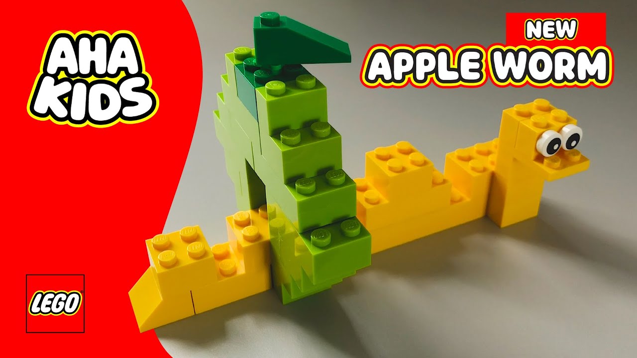 Lego Apple Worm Building Instructions — LEGO Classic Creative DIY - YouTube