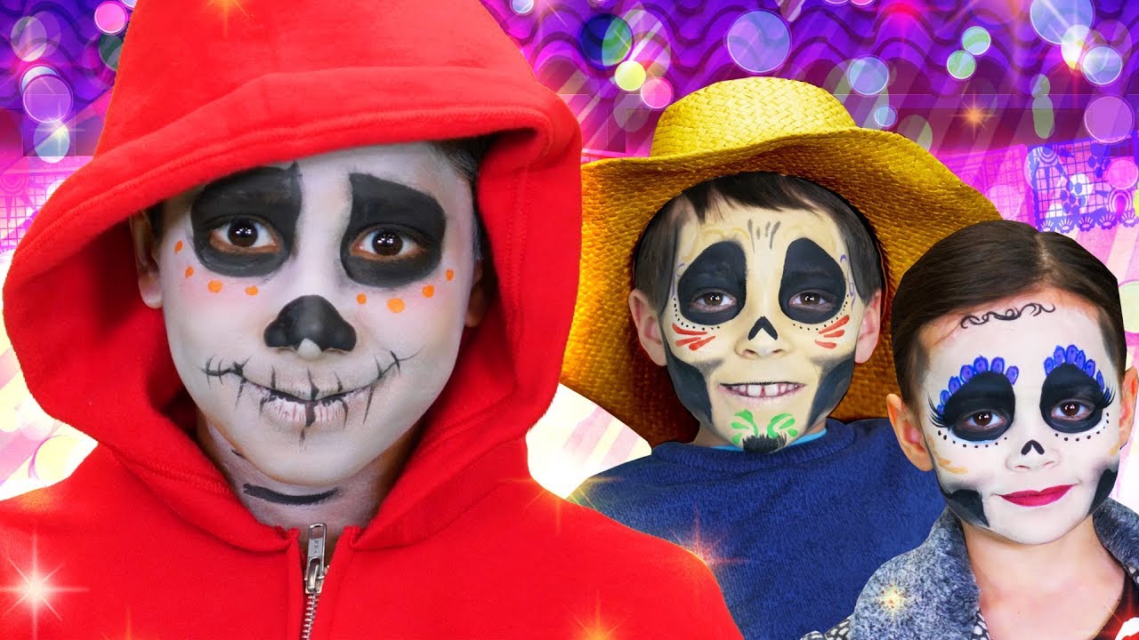 Coco Characters Face Paint | WigglePop - YouTube