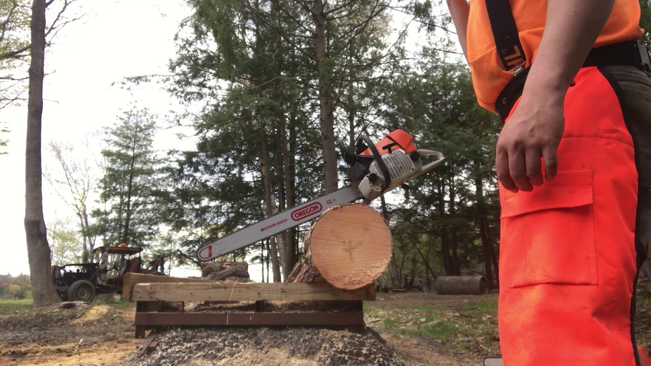Stihl ms660 32” bar - YouTube