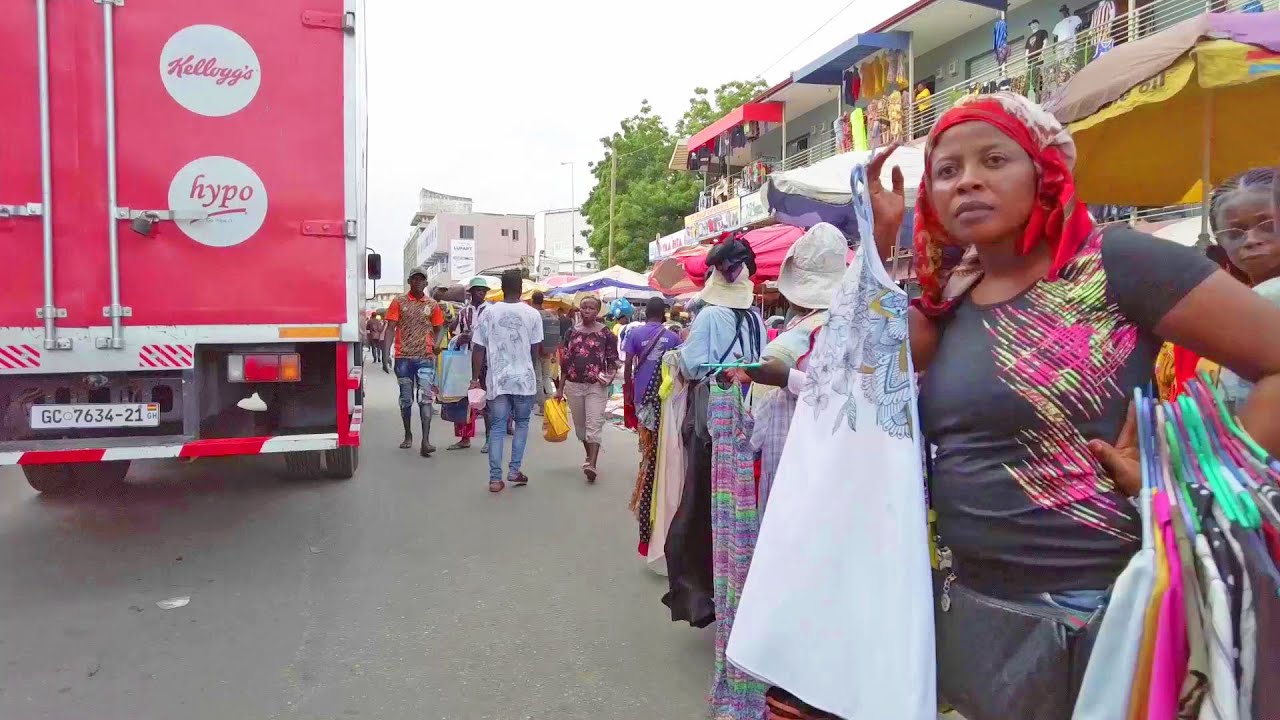 AFRICA FAMOUS STREET MARKET, GHANA ACCRA ||AFRICAN WALK VIDEOS - YouTube