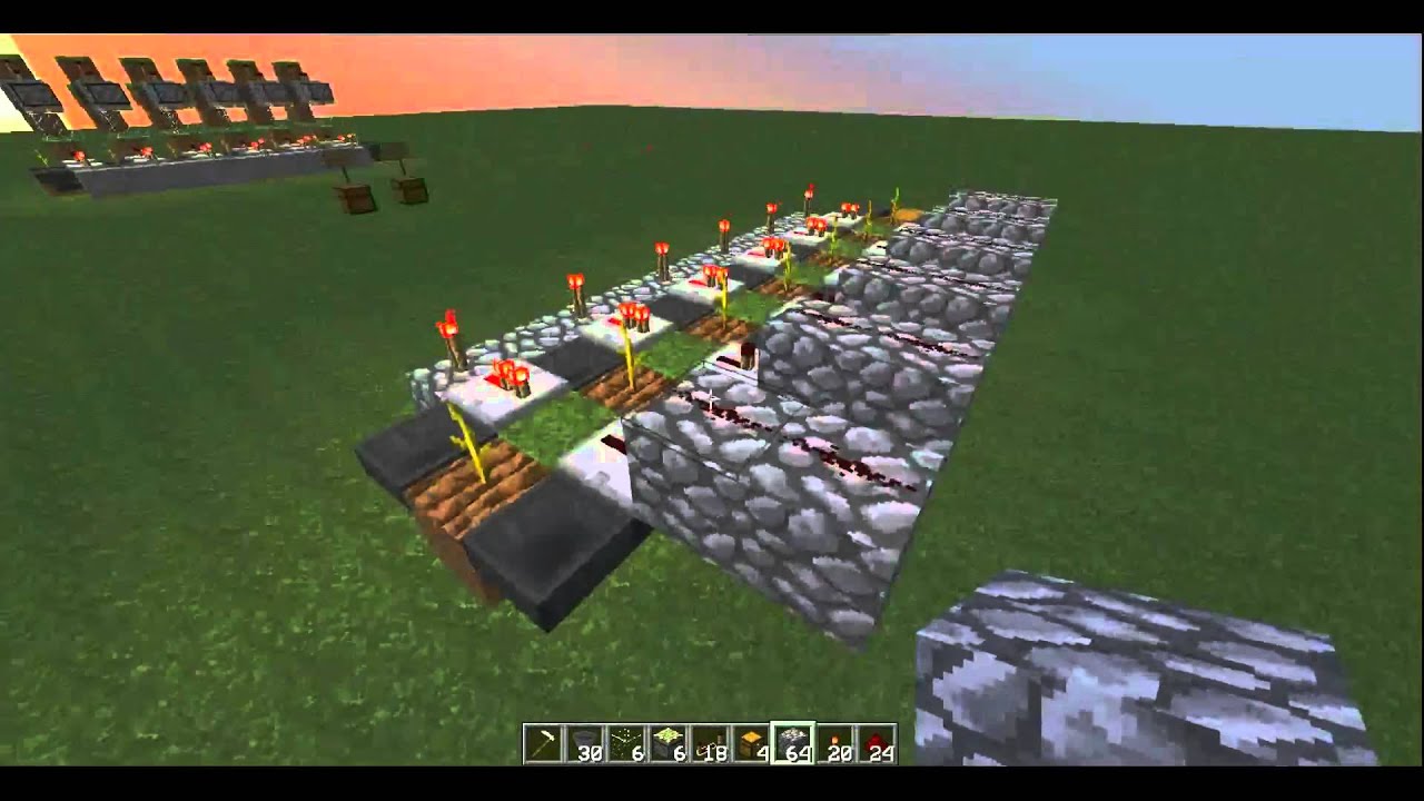 Minecraft Fully Automatic Melon/Pumpkin Farm Tutorial - YouTube