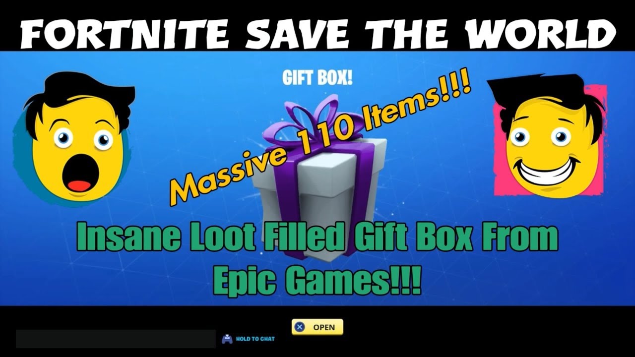 150) Fortnite Save The World - Insane Loot Filled Gift Box From Epic ...