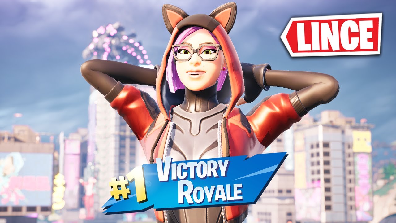 Victoria con la skin LINCE ROJO Fortnite - YouTube