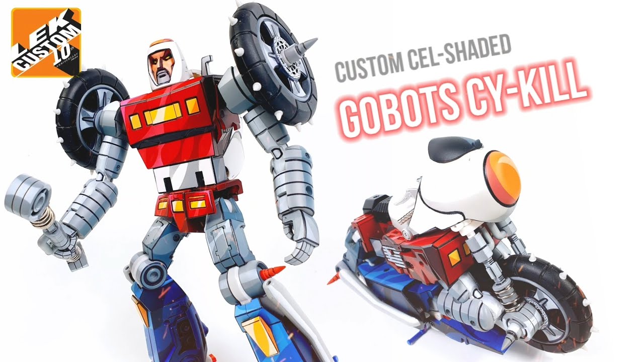 Custom cel-shaded GoBots Cy-Kill By LEK Custom Toys 2024 - YouTube