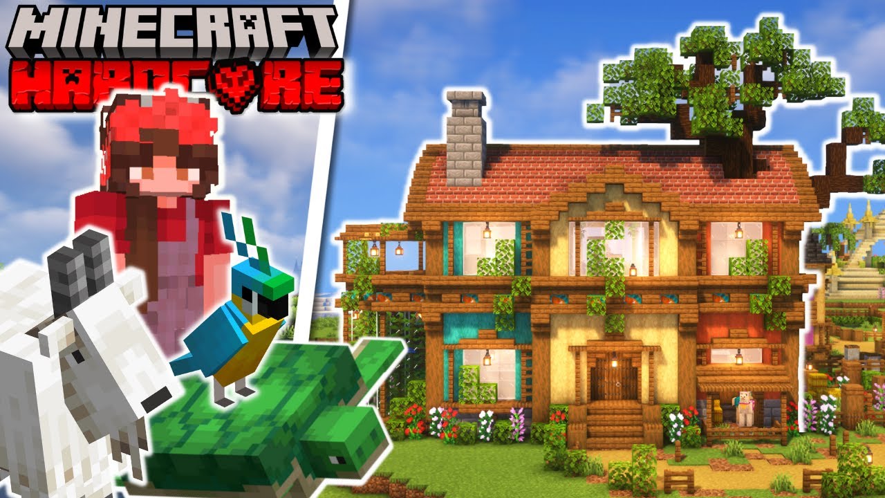 I built the ULTIMATE Animal Sanctuary in Hardcore Minecraft Episode 27 ...