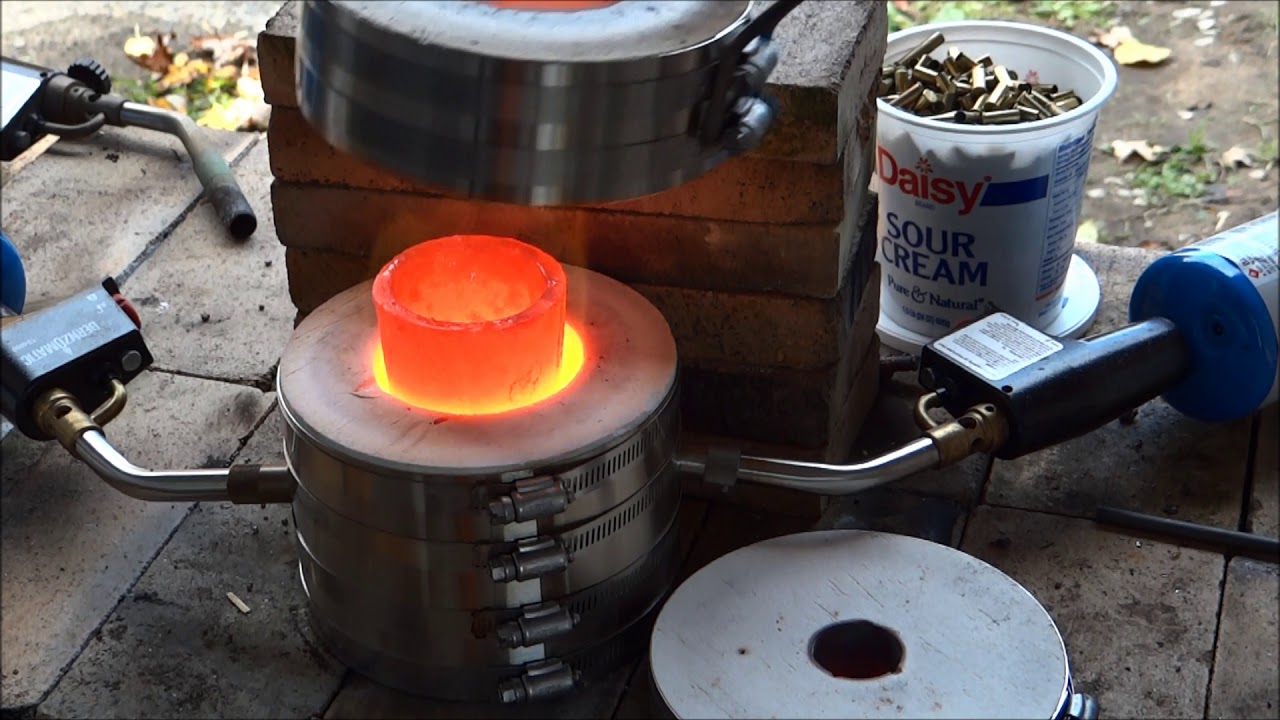 From the Foundry - Melting Bullet Brass into Bullion - YouTube