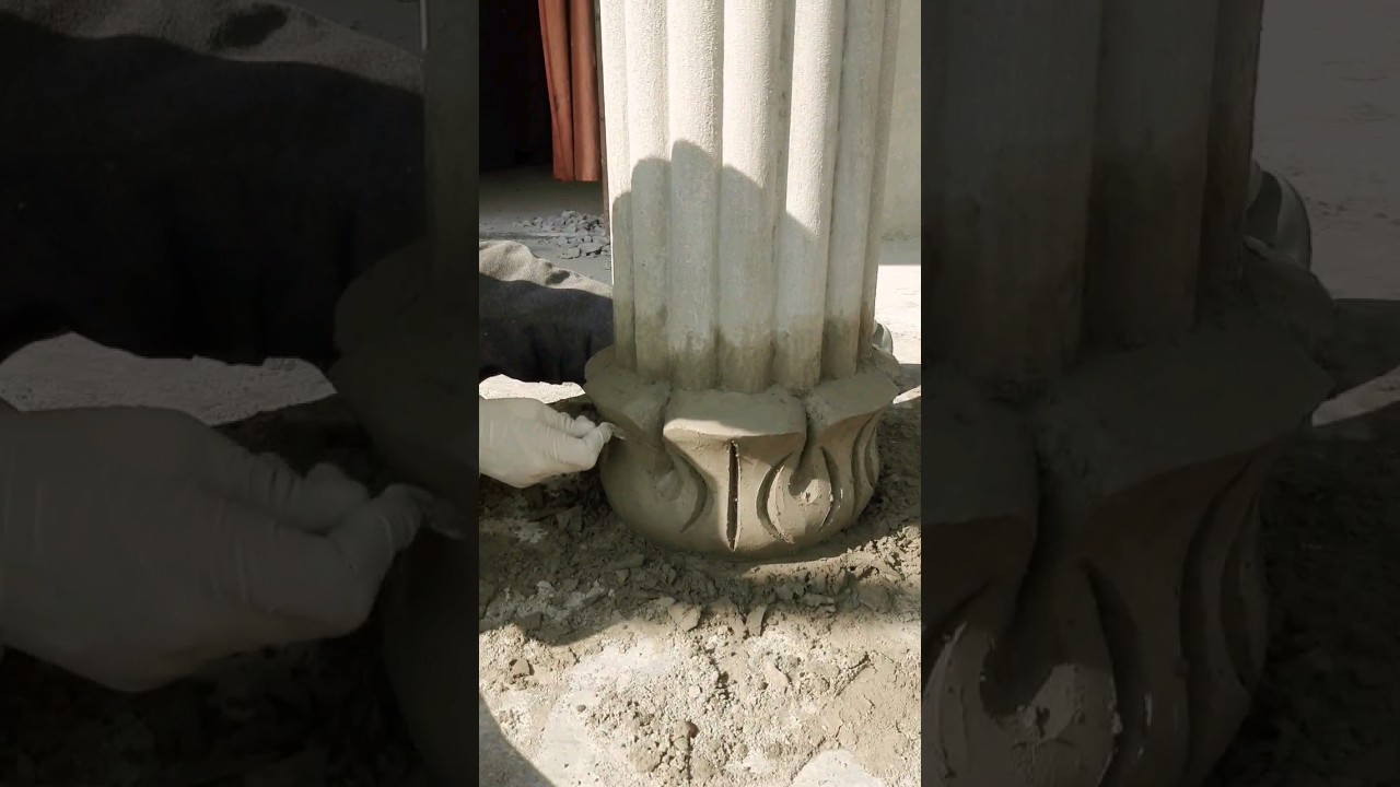 How To Make Pillar Design Full Tutorial Video #raju_art - YouTube