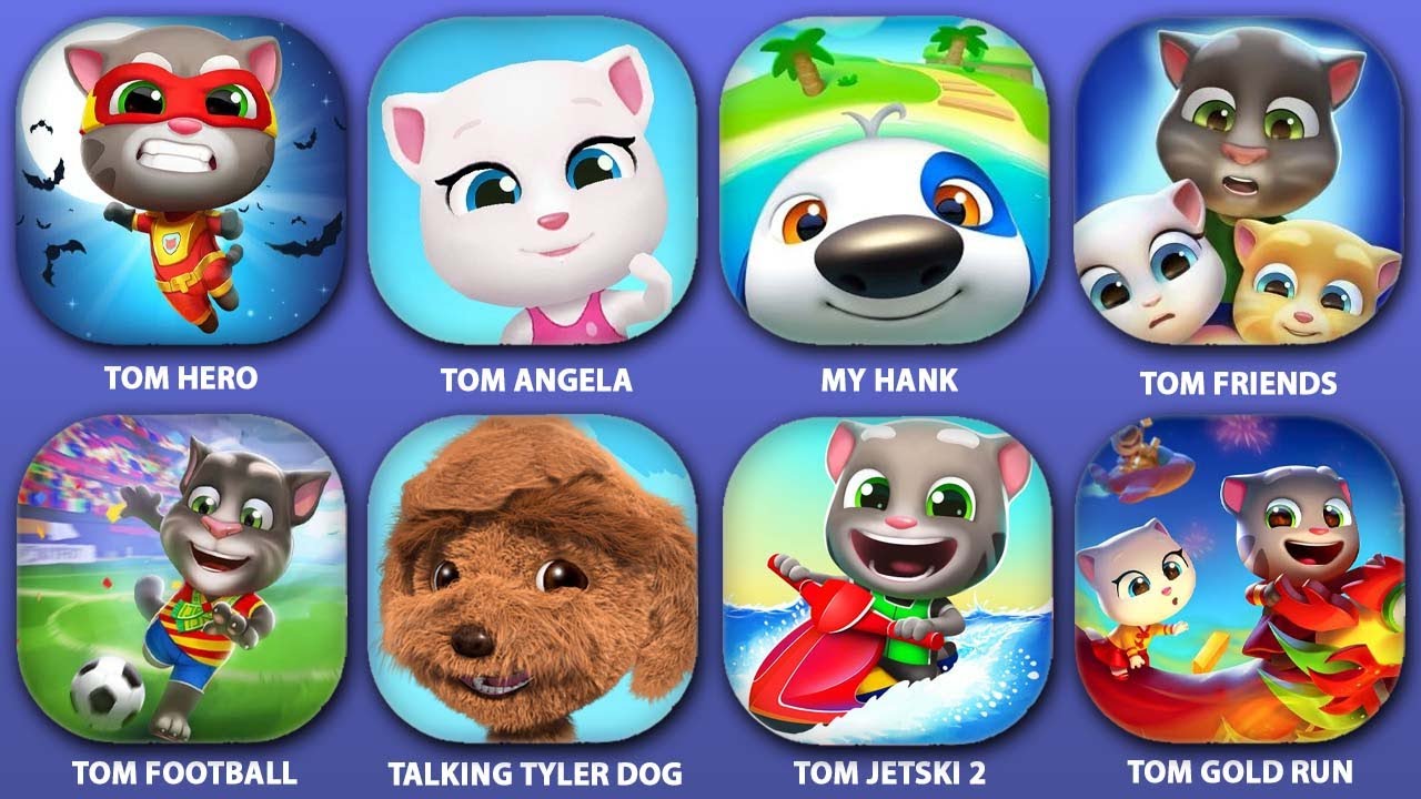 TOM FRIEND,TOM HERO, TOM FOOTBALL, TOM JETSKI 2, TOM GOLD RUN, MY HANK ...