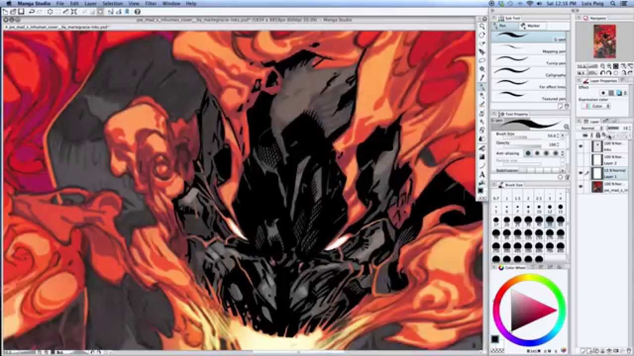 Inhuman 2 speed inking - YouTube