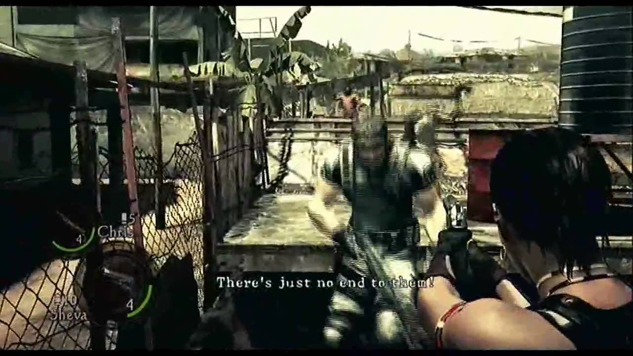 Resident Evil 5 PS3 Online Co-op (Public Assembly) Demo Gameplay - YouTube