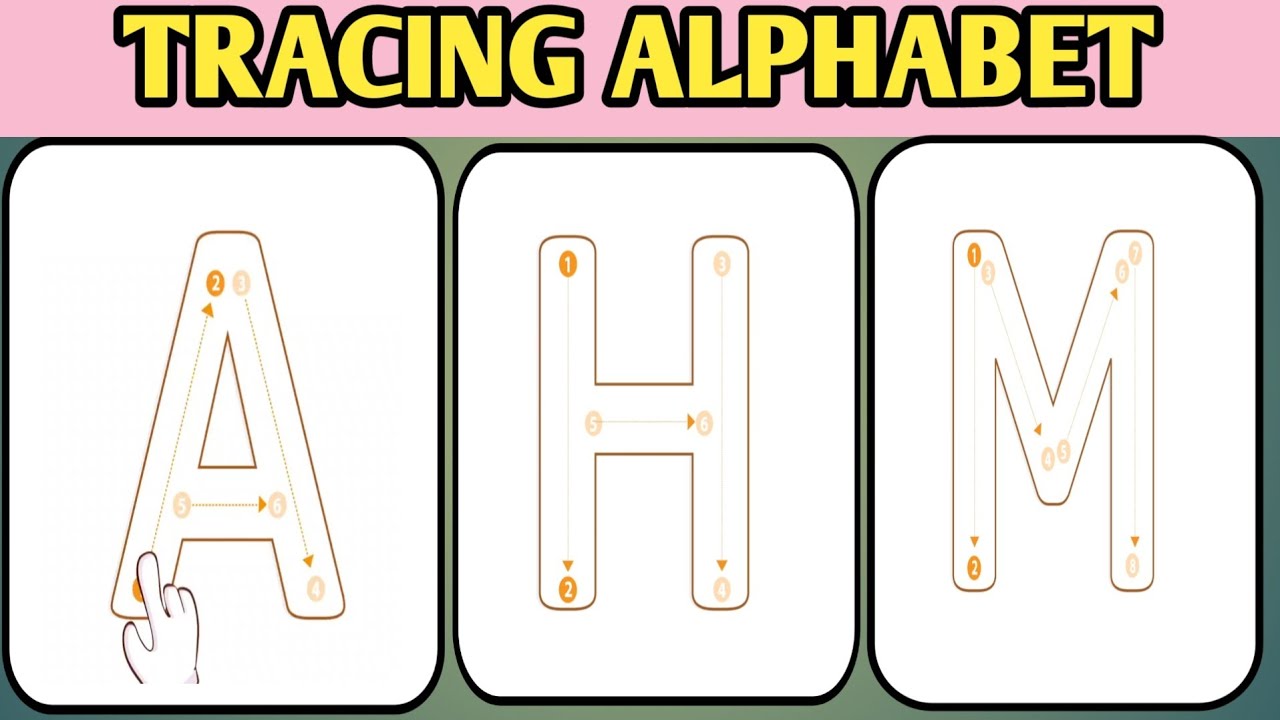 Tracing Alphabet for kids | How to write Alphabet | Capital Letters ...