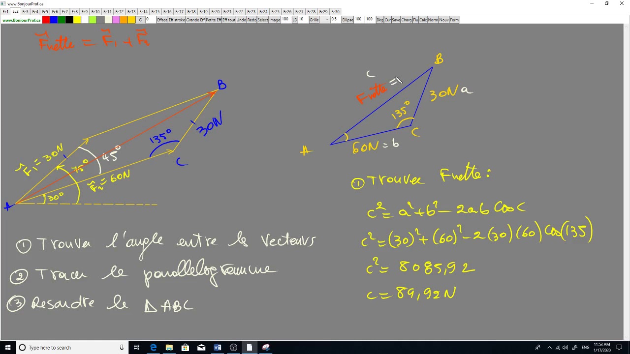 3 Addition des vecteurs methode geometrique - YouTube