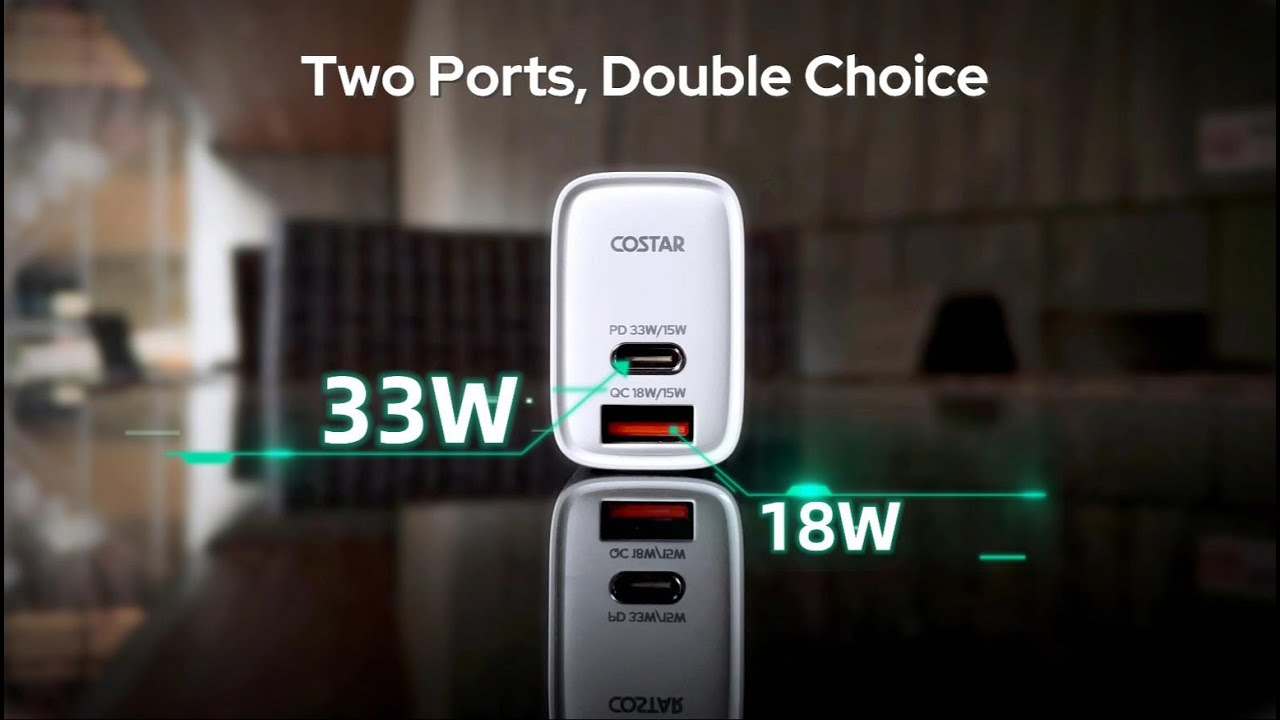 New Release | Costar 2-in-1 QC/PD 33W Dual Port Fast Charger - YouTube