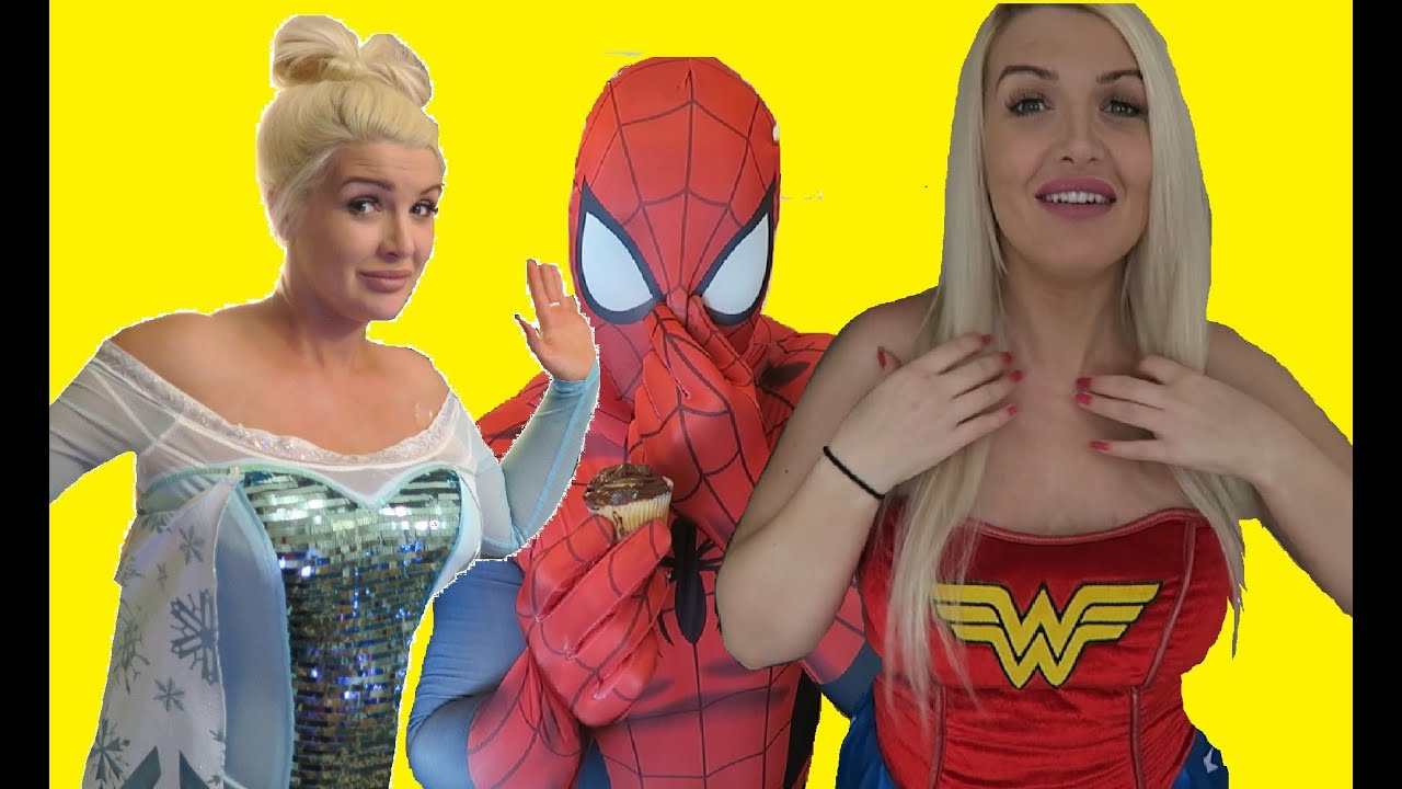 Spiderman cartoon - Frozen elsa - Wonder woman - YouTube