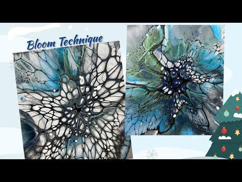 (1456) How to Bloom Technique, Acrylic Paint Pouring, Fluid Art - YouTube