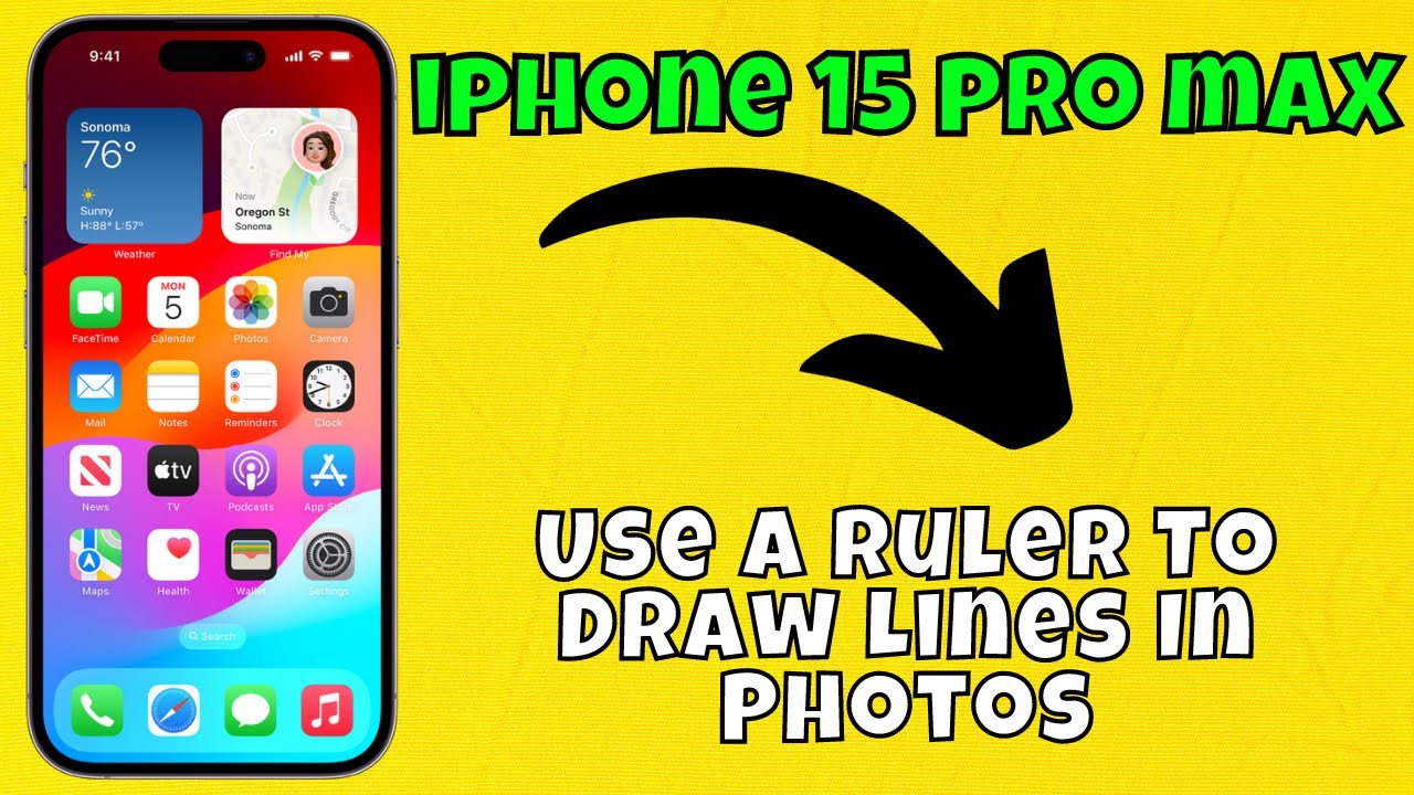 How to Use A Ruler To Draw Lines In Photos iPhone 15 /Pro/Plus - YouTube