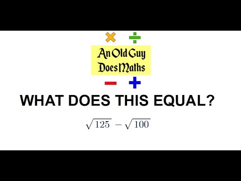 Subtract the square root of 100 from the square root of 125 and what do ...