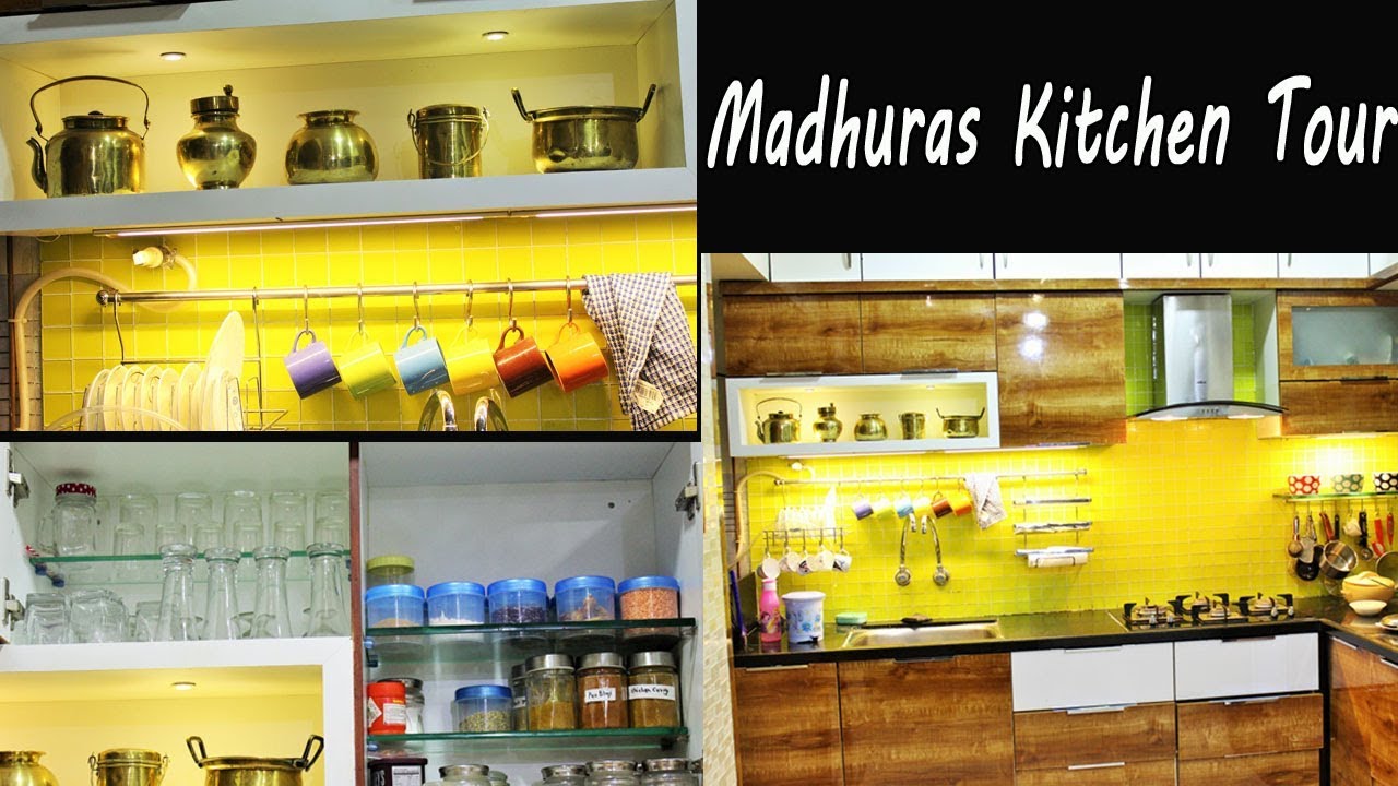 किचन टूर | Madhuras Kitchen Organization Ideas- Countertop Organization ...