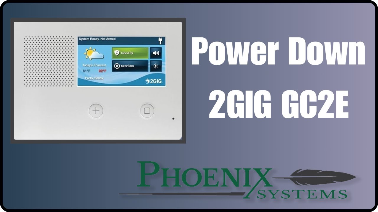 Troubleshooting - How to Power Down 2GIG GC2E Alarm Panel - YouTube