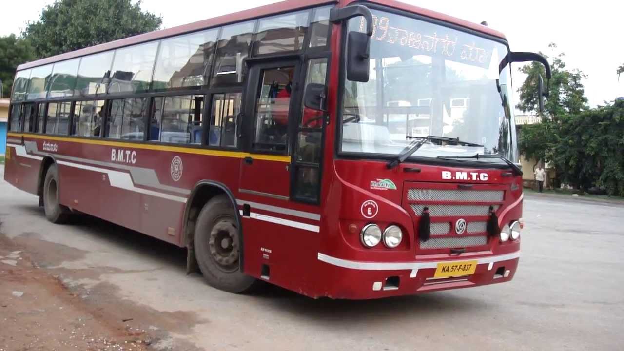 BMTC NEW BUS AT JEEVAN BIMA NAGAR - YouTube