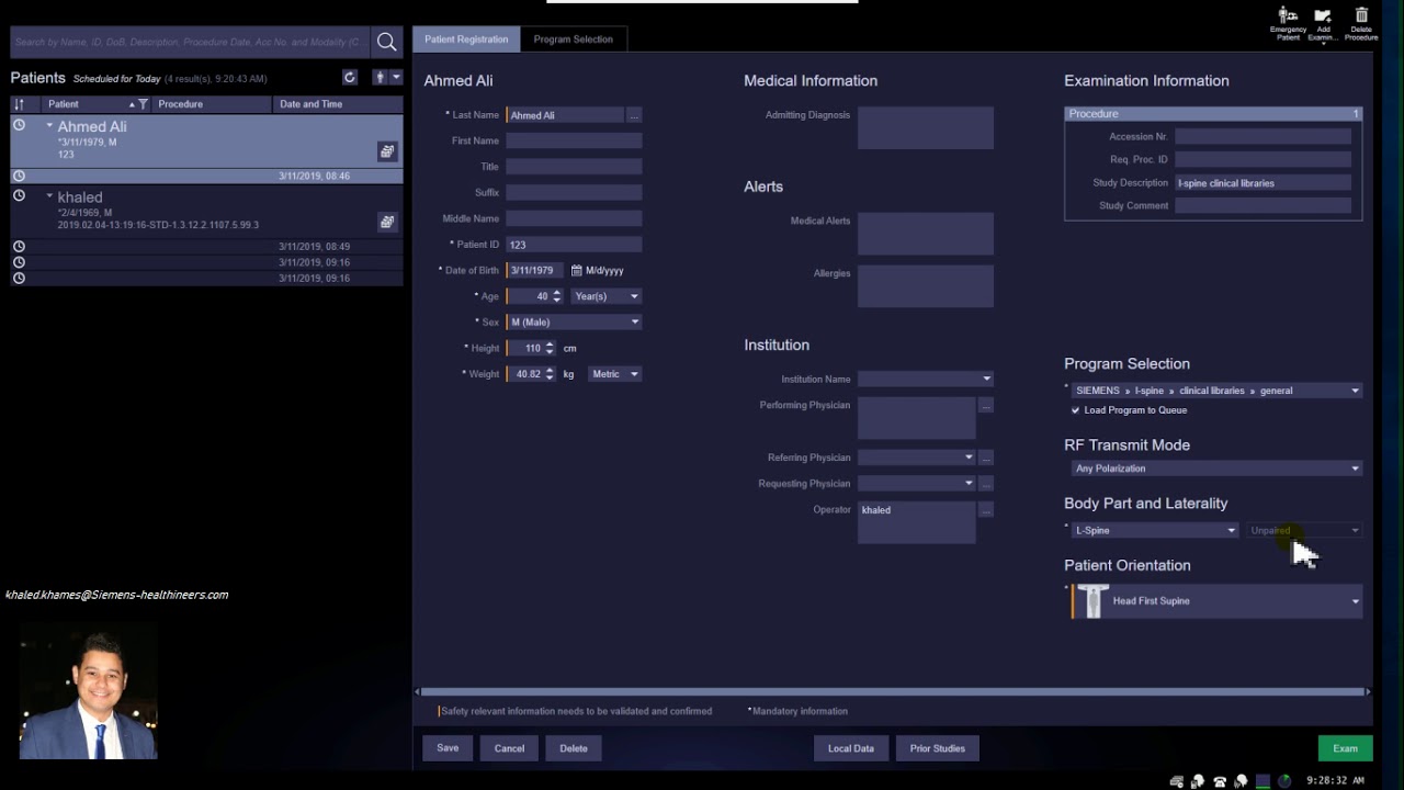 Syngo MR View&GO Patient Registration - YouTube