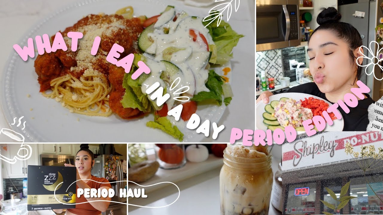 What I eat in a day PERIOD EDITION | TARGET PERIOD HAUL + COOK with me ...