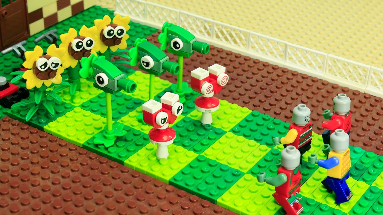 LEGO Plant vs Zombie In Real Life Stop Motion Film - YouTube