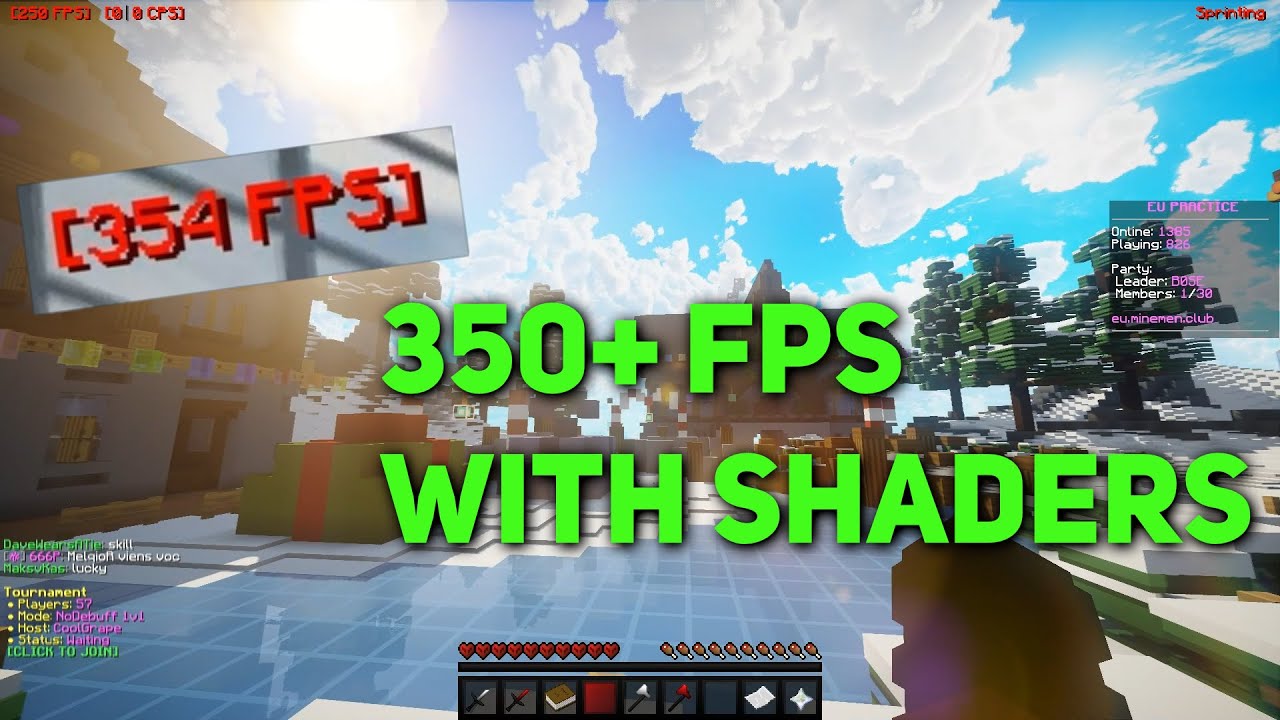 Best shaders for PVP (high fps) + combos - YouTube