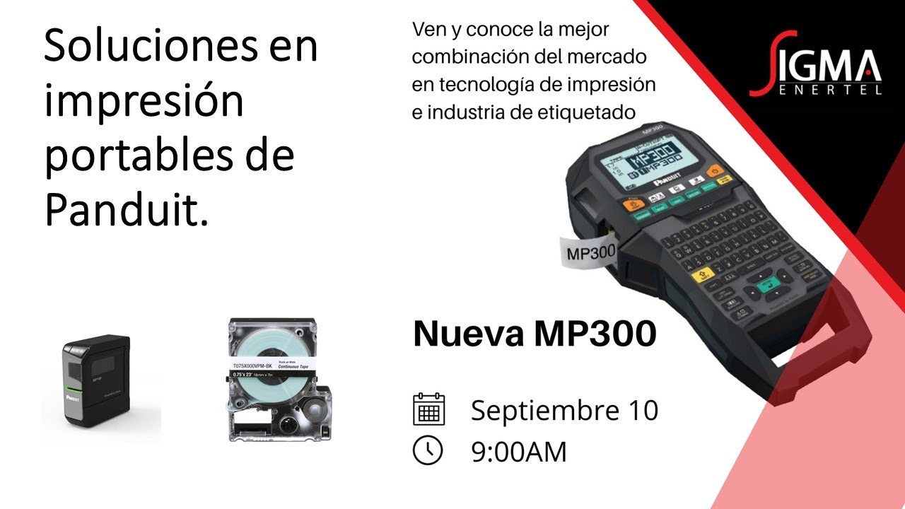Nueva solución de marcación MP300 Panduit - Sigma Enertel - YouTube