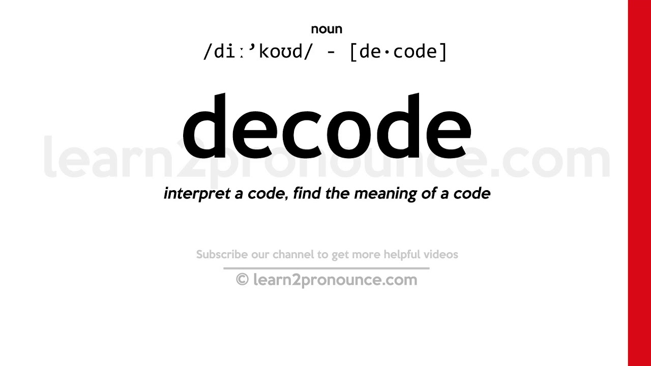 Pronunciation Of Decode Definition Of Decode YouTube pronunciation-of-decode-definition-of-decode-youtube