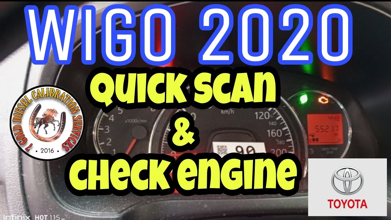 Toyota WIGO 2020 Quick scan & Check engine - YouTube