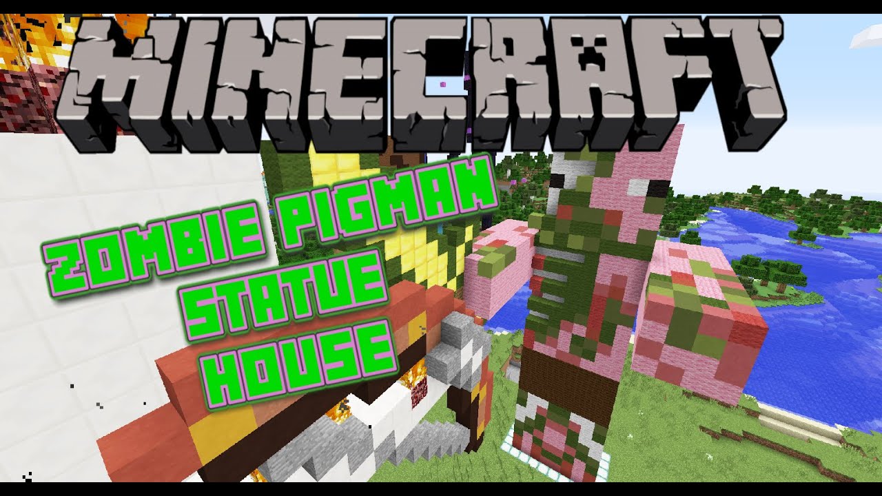Minecraft ZOMBIE PIGMAN HOUSE Statue / Let's Build - YouTube
