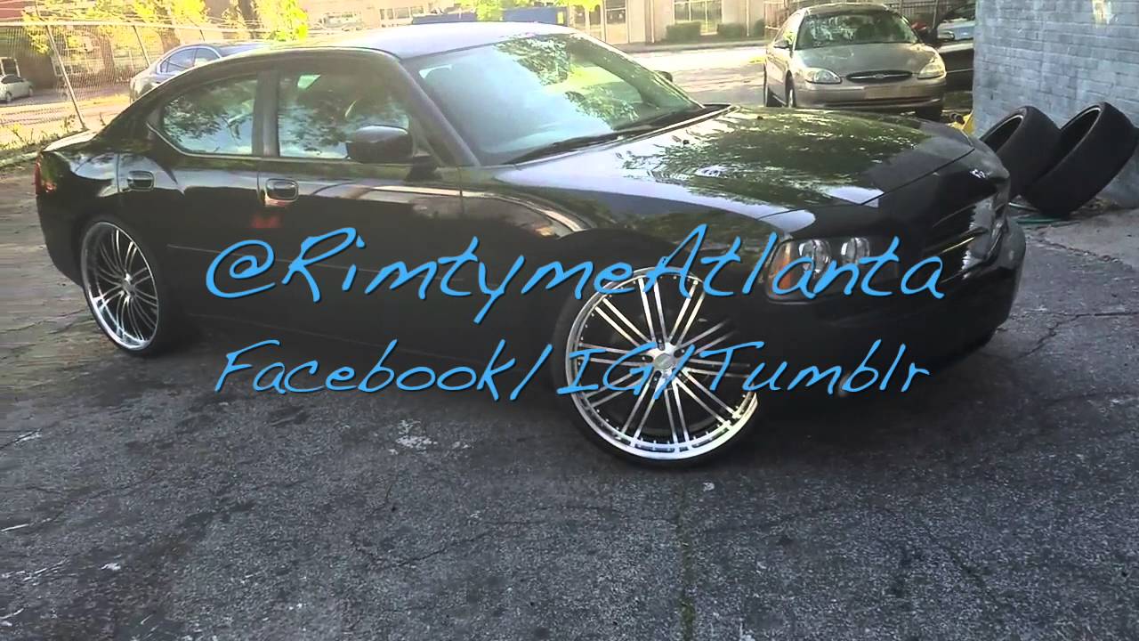 2010 Dodge Charger leaving Rimtyme Atl on 24" Kronik Pain Killer Chrome ...