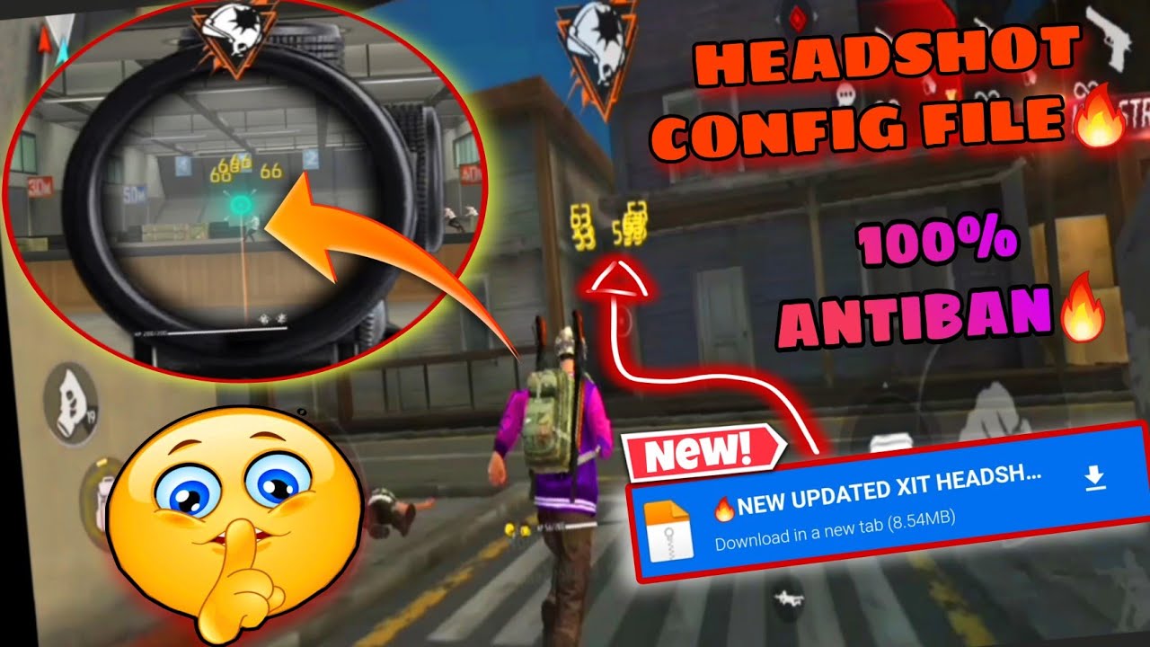Auto headshot config file free fire | no drag only headshot config free ...