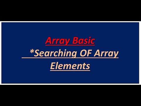 Find The Index of Specific Elements In Array OR searching OF Array Value index Malayalam ...