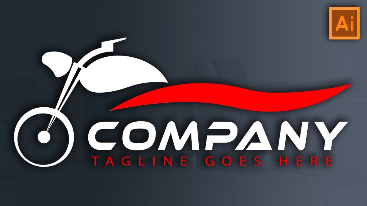 Moter bike logo design tutorial || illustrator 2022 - YouTube