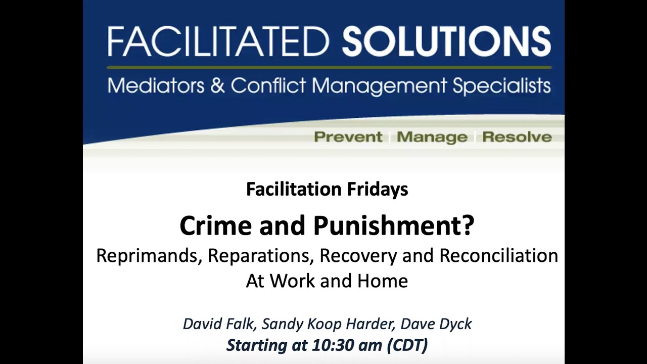 Crime and Punishment: Reprimands, Reparation, Recovery and ...