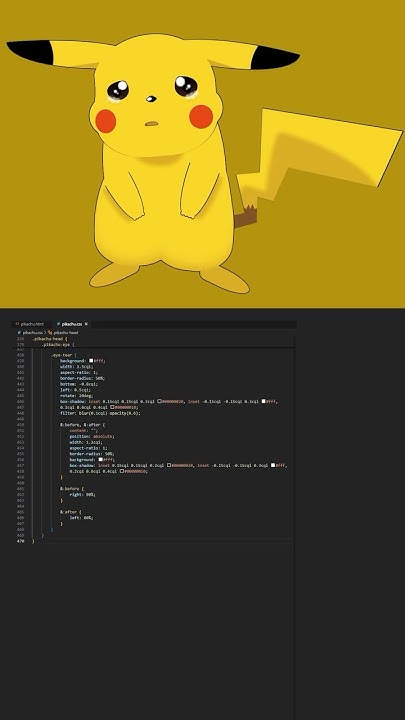 Draw a Pikachu with CSS - YouTube