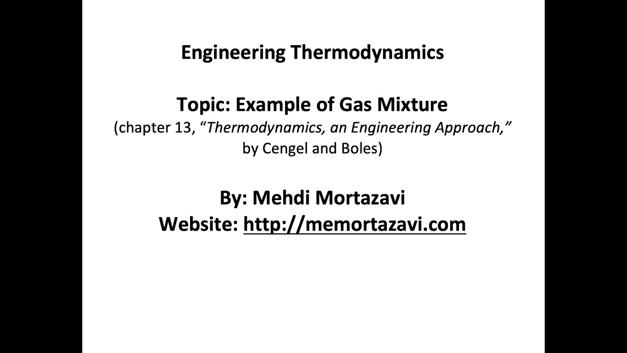 Example of gas mixture (video 19) - YouTube