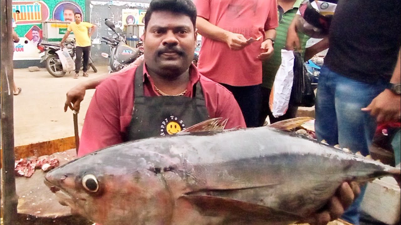KASIMEDU🔥SPEED SELVAM | KERAI | FISH | CUTTING | VIDEO IN RJ MEENAVAN # ...