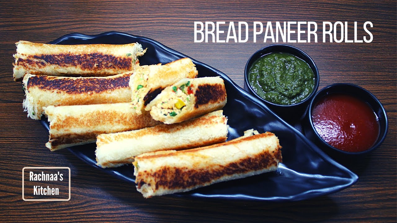 Bread Paneer Rolls | Paneer Stuffed Bread Rolls | Healthy Snack Recipe ...