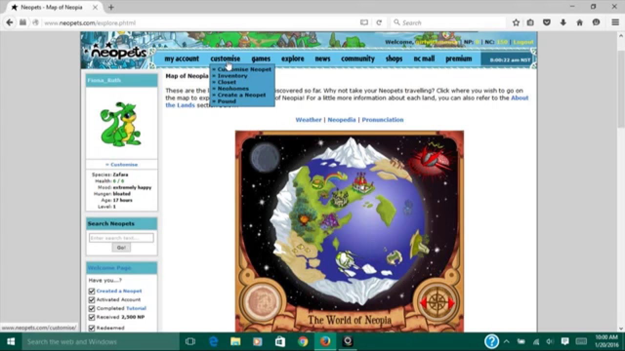 Neopets Gameplay: Ep. 1- Welcome (back) to Neopia - YouTube