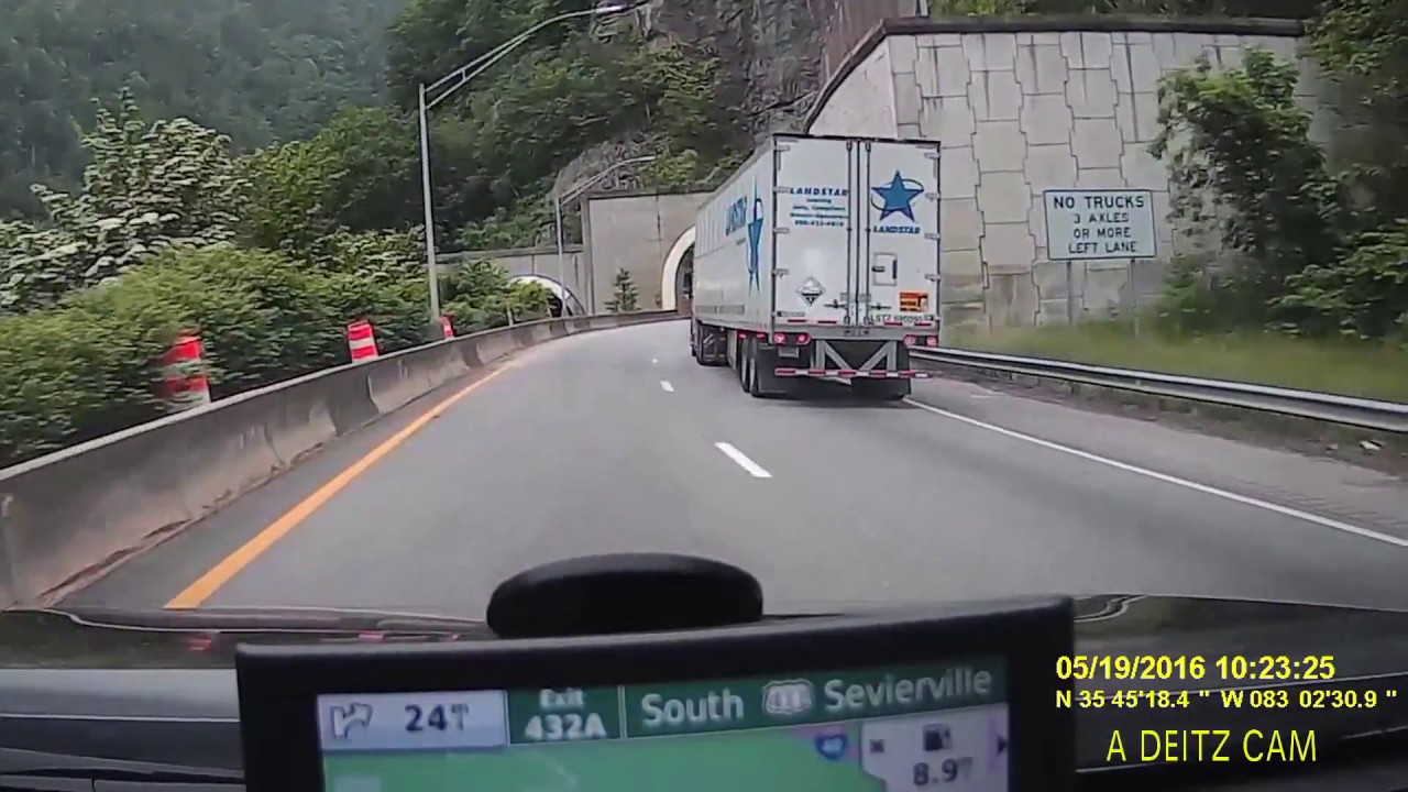 Mountain Tunnels, RV's, Tractor-Trailer Convoy. - YouTube